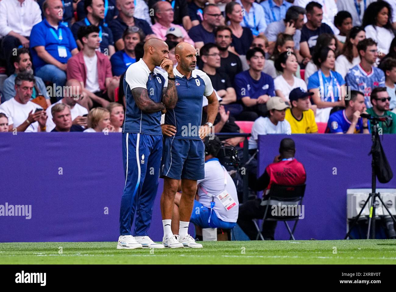 Thierry Henry, head coach of France, gestures during Men's Gold Medal ...