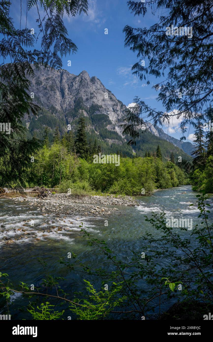 View from the Middle Fork Snoqualmie River Trail of the Middle Fork ...