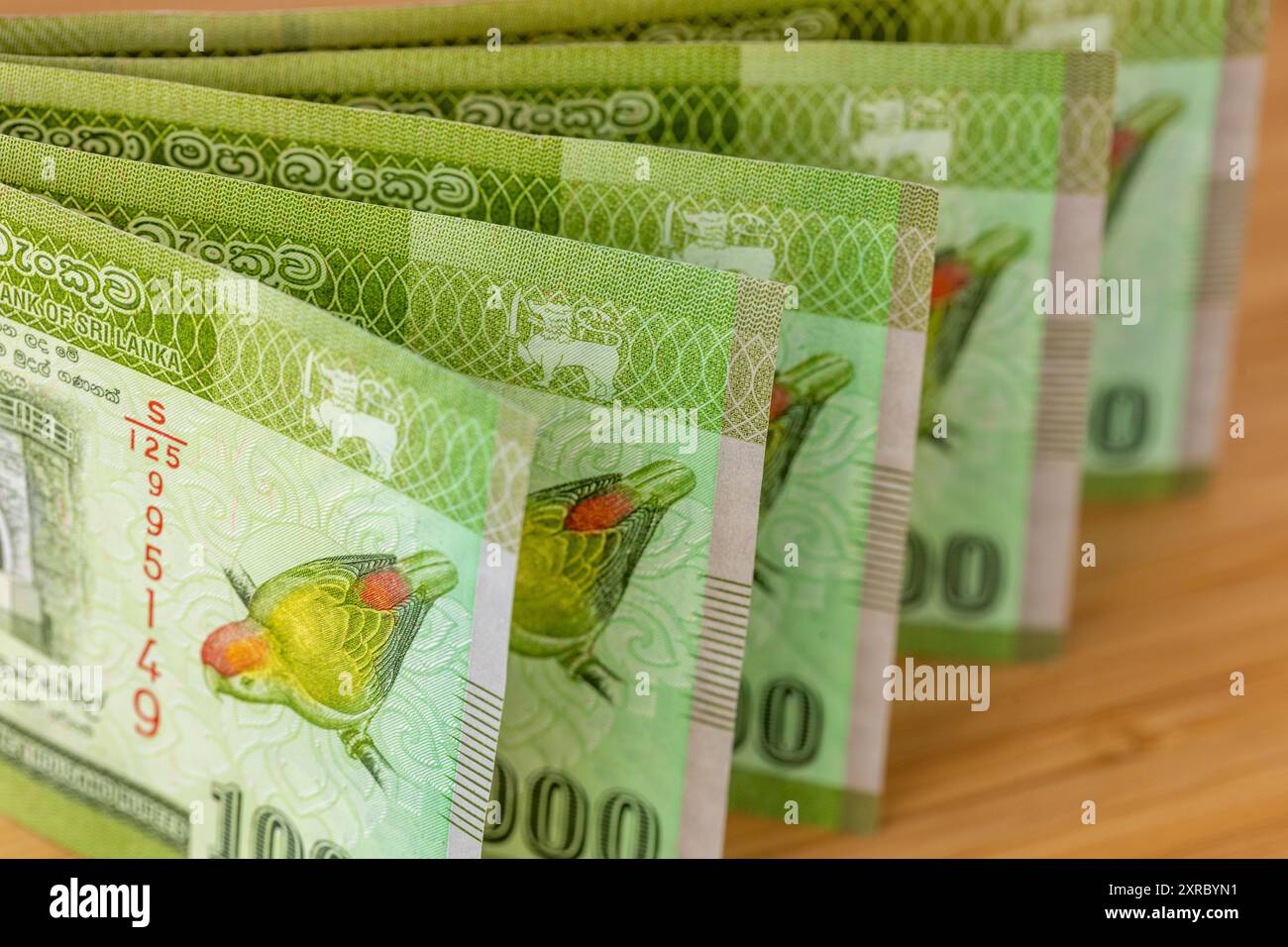 Sri Lanka money. Financial economic concept. Banknotes stacked of 1000 ...