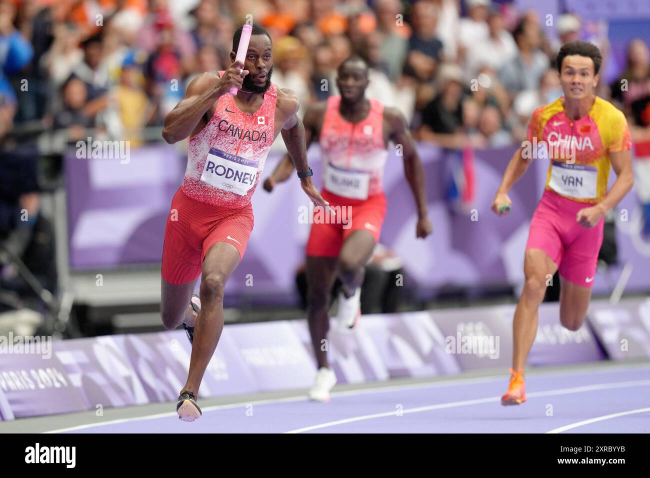 Saint Denis, France. 09th Aug, 2024. Canada's Brendon Rodney runs the ...
