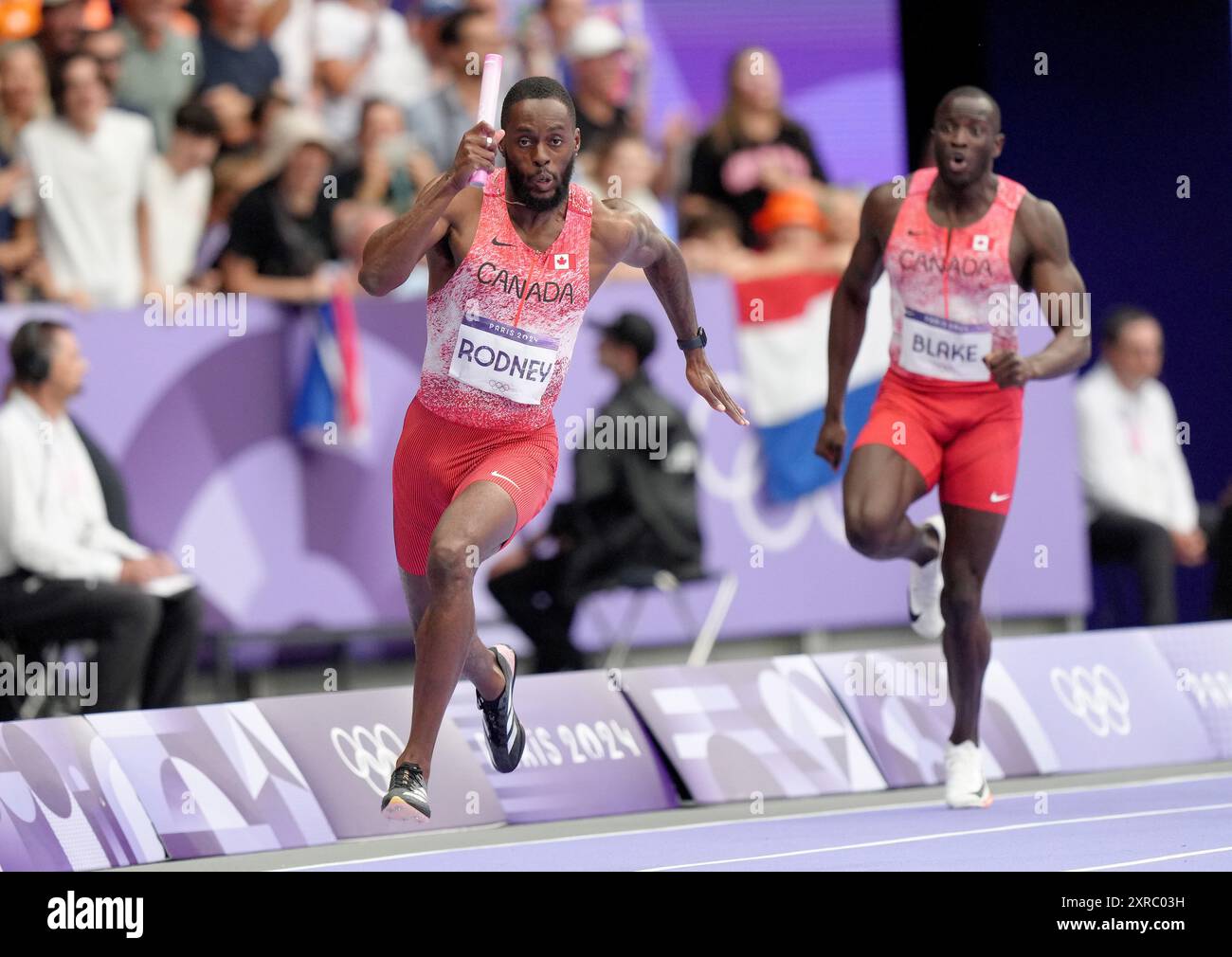 Saint Denis, France. 09th Aug, 2024. Canada's Brendon Rodney runs the ...