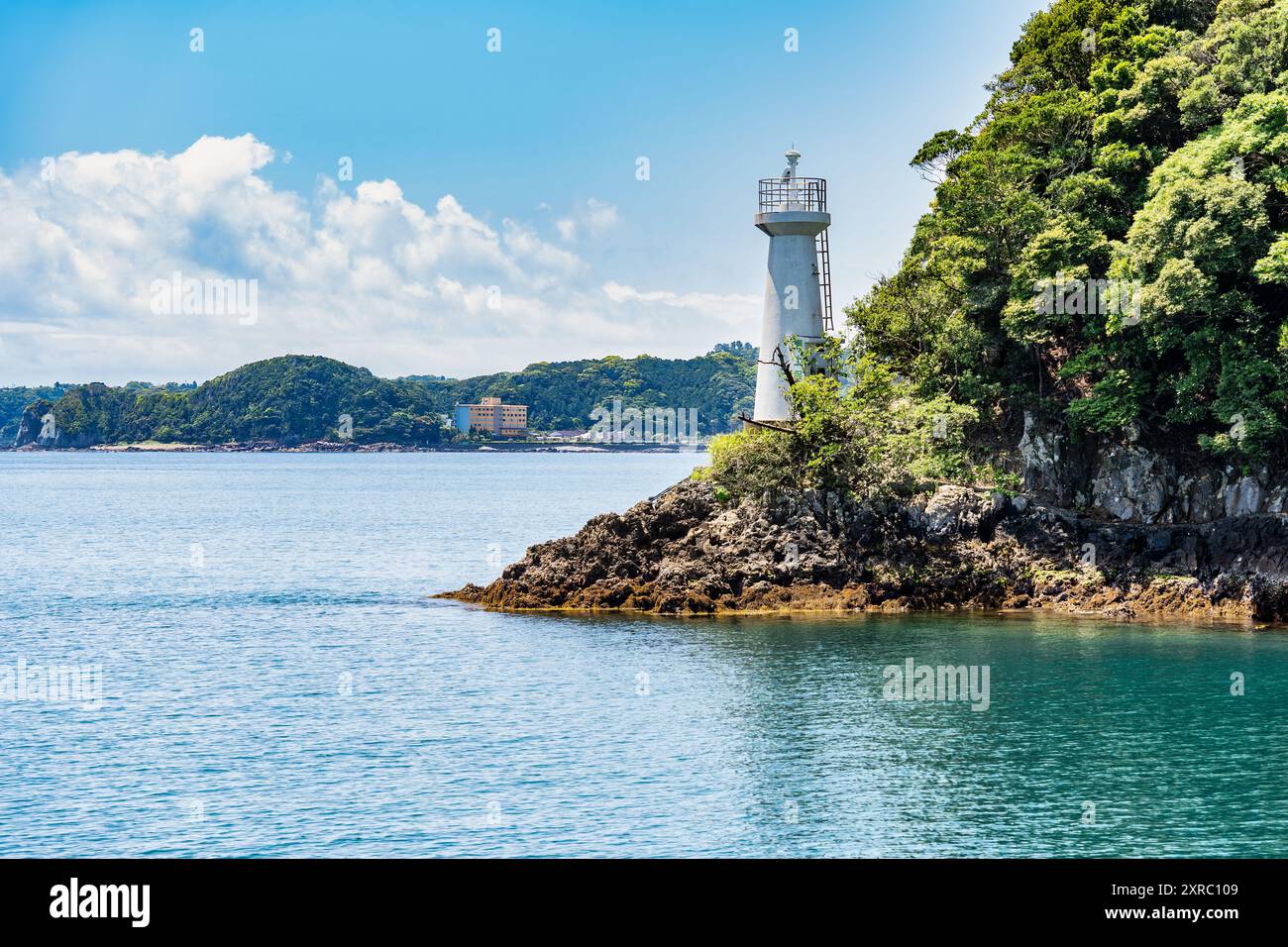 Dramatic rock formations on the coast of Pacific Ocean in Nachikatsuura ...