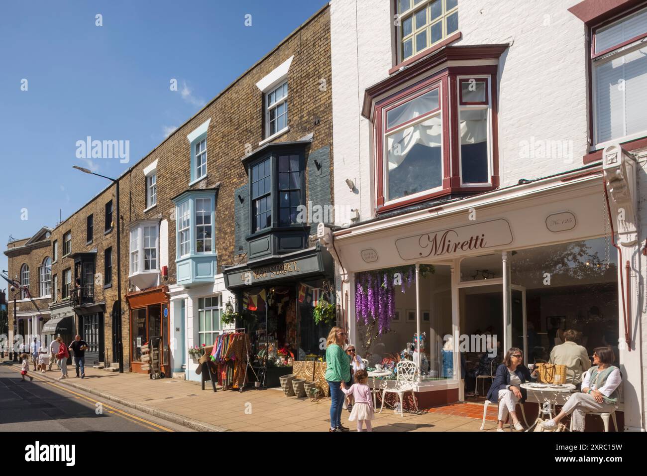 England, Kent, Deal, Deal High Street, Shops and Restaurants Stock ...