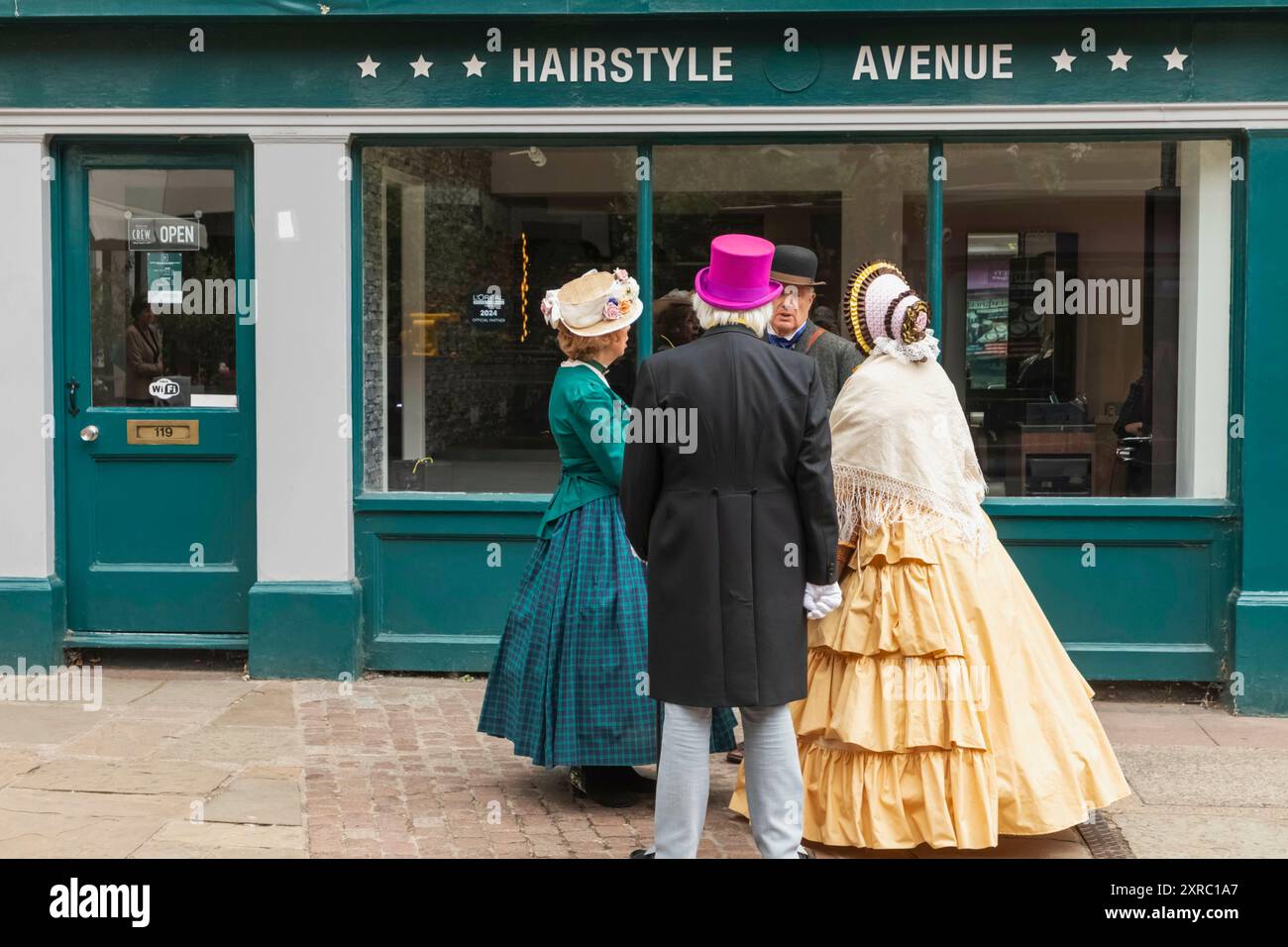 England, Kent, Rochester, People dressed in Victorian Era Costume in ...
