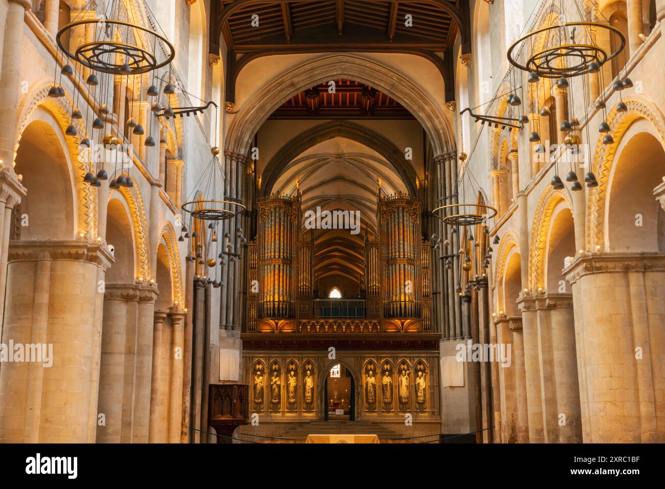 England, Kent, Rochester, Rochester Cathedral, Interior View Stock ...