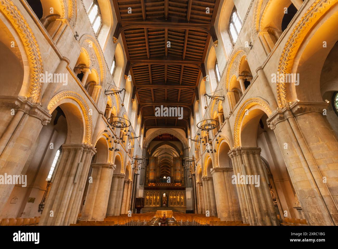 England, Kent, Rochester, Rochester Cathedral, Interior View Stock ...