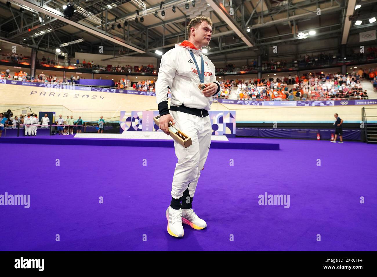 Great Britain's Jack Carlin with the bronze medal after the Men's ...