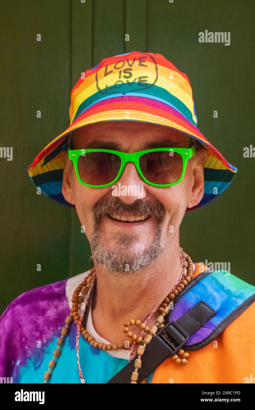 England, Kent, Folkestone, The Creative Quarter, Portrait of Colourful ...