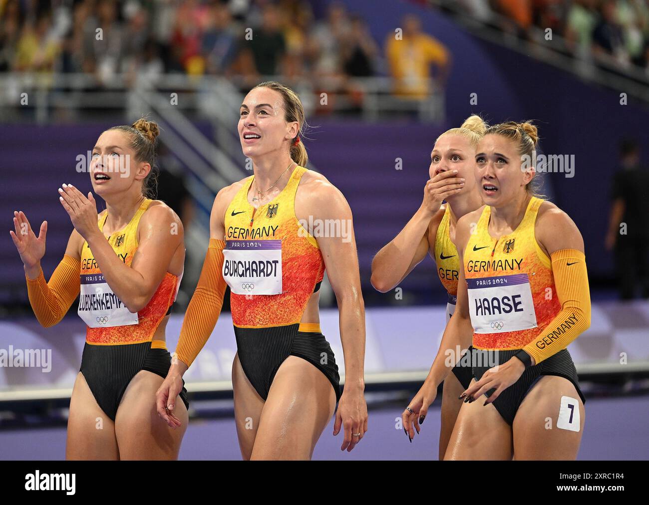 Paris, France. 9th Aug, 2024. Gina Lueckenkemper, Alexandra Burghardt ...