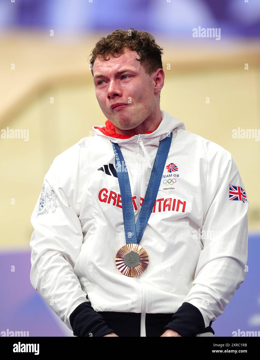 Great Britain's Jack Carlin with the bronze medal after the Men's ...