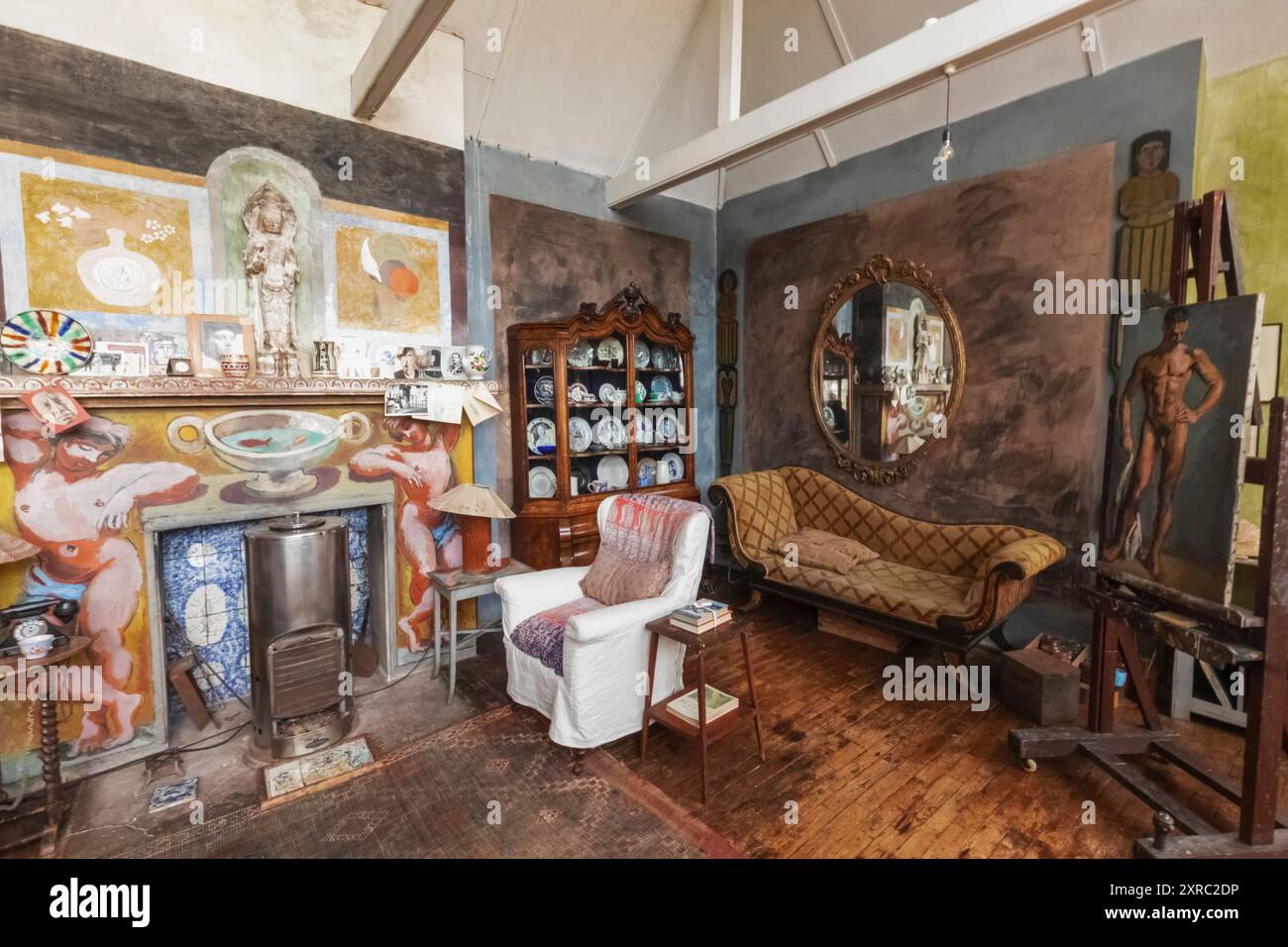 England, Sussex, East Sussex, West Firle, Charleston House Museum, Home ...