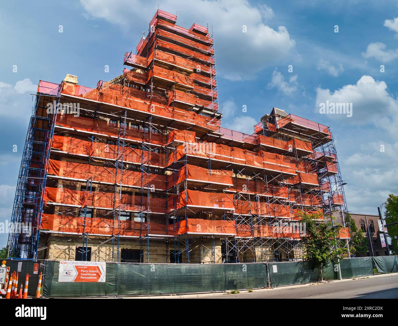Perry County courthouse during Renovation located in New Lexington ...
