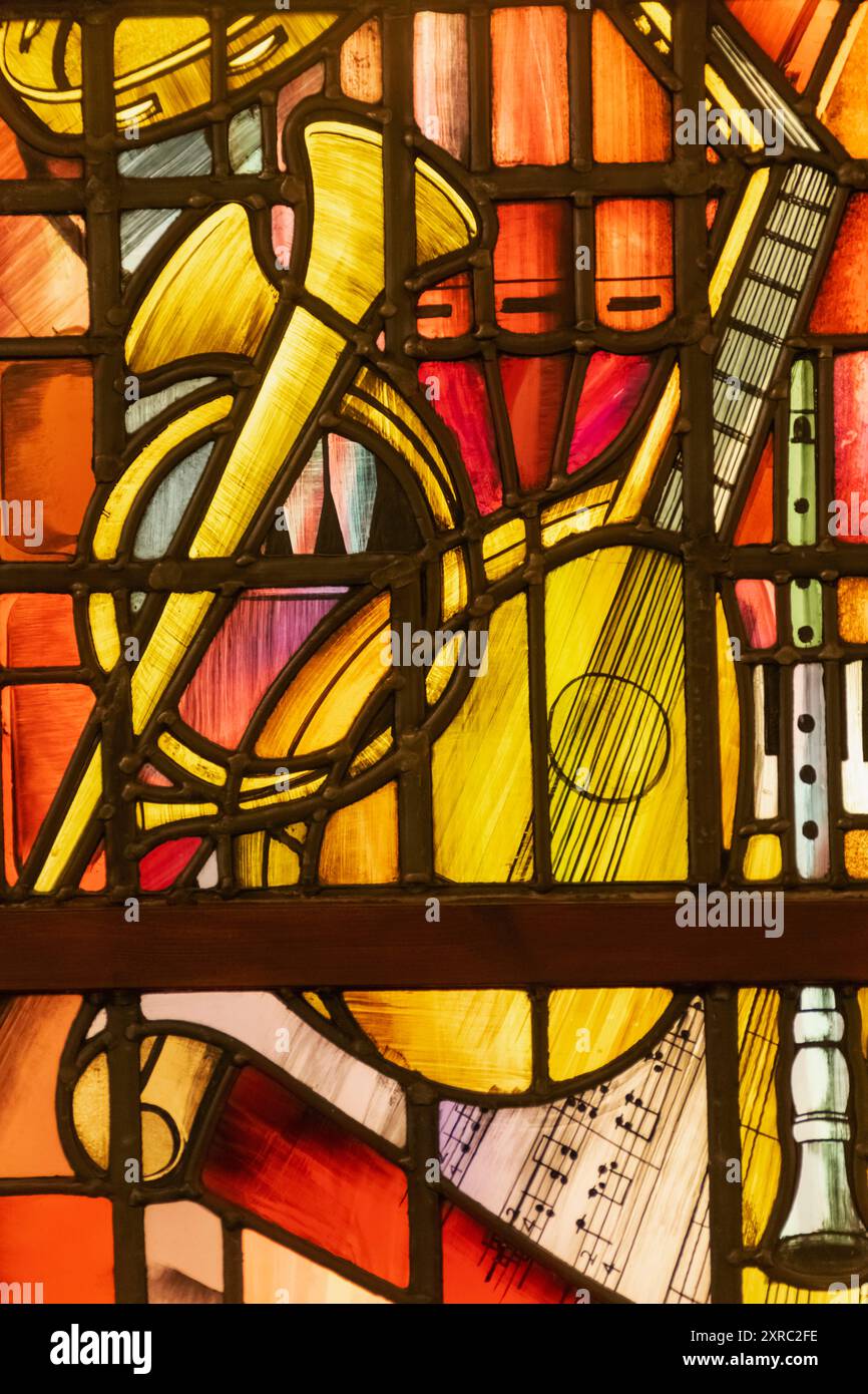 England, Sussex, East Sussex, Seaford, Seaford Museum, Stained Glass ...