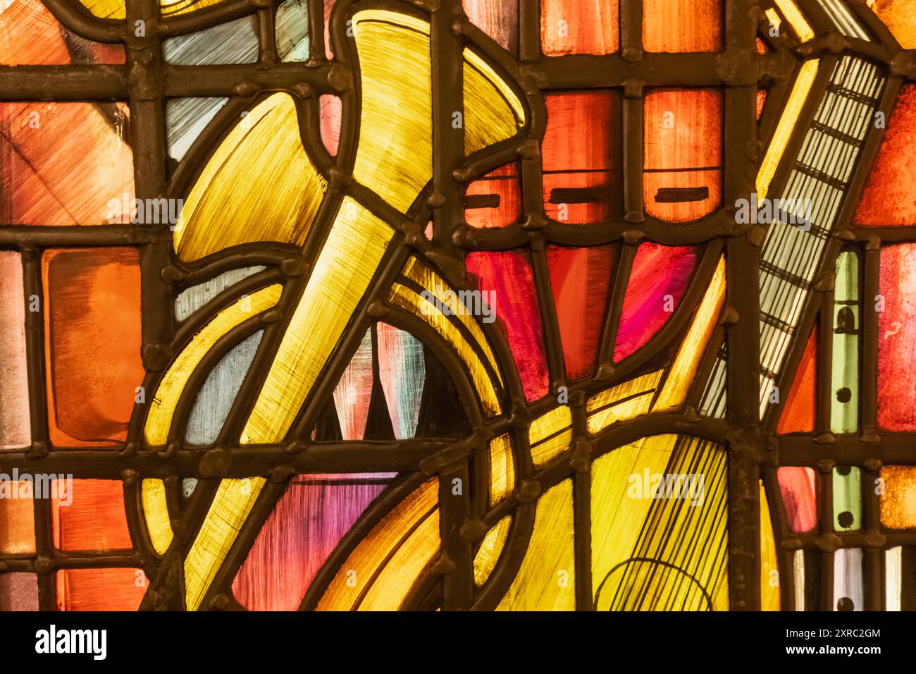 England, Sussex, East Sussex, Seaford, Seaford Museum, Stained Glass ...