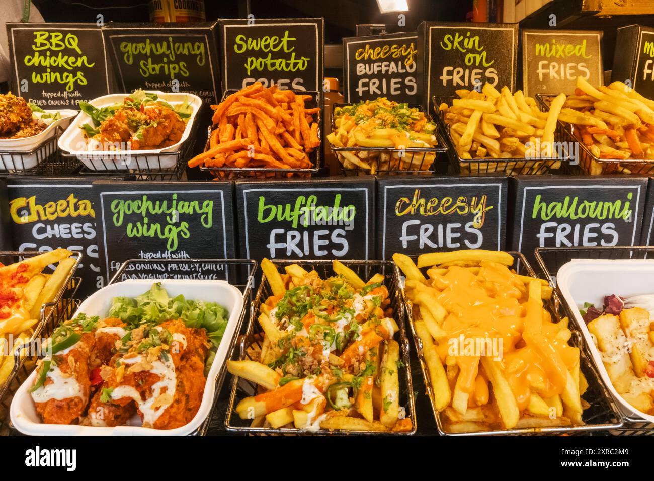 England, London, Southwark, Riverside Christmas Market, Food Stall ...