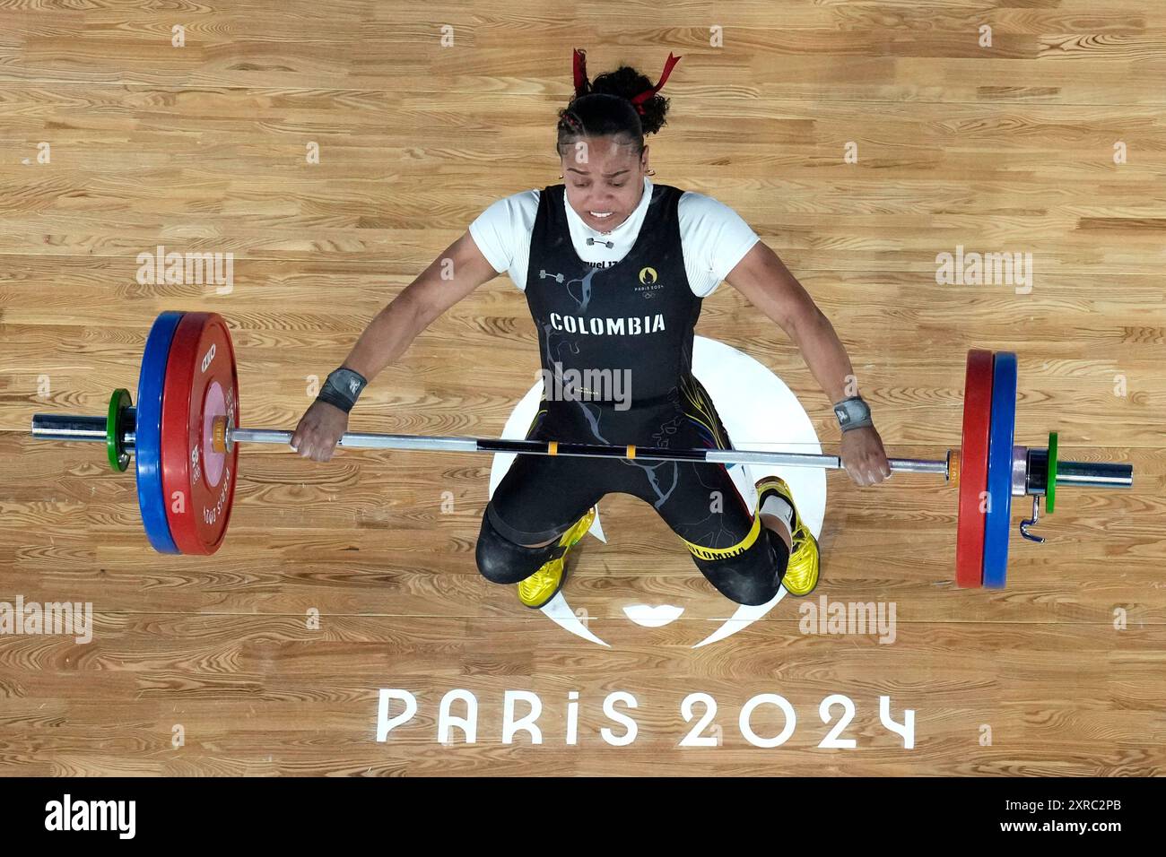 Mari Leivis Sanchez of Colombia competes during the women's 71kg ...