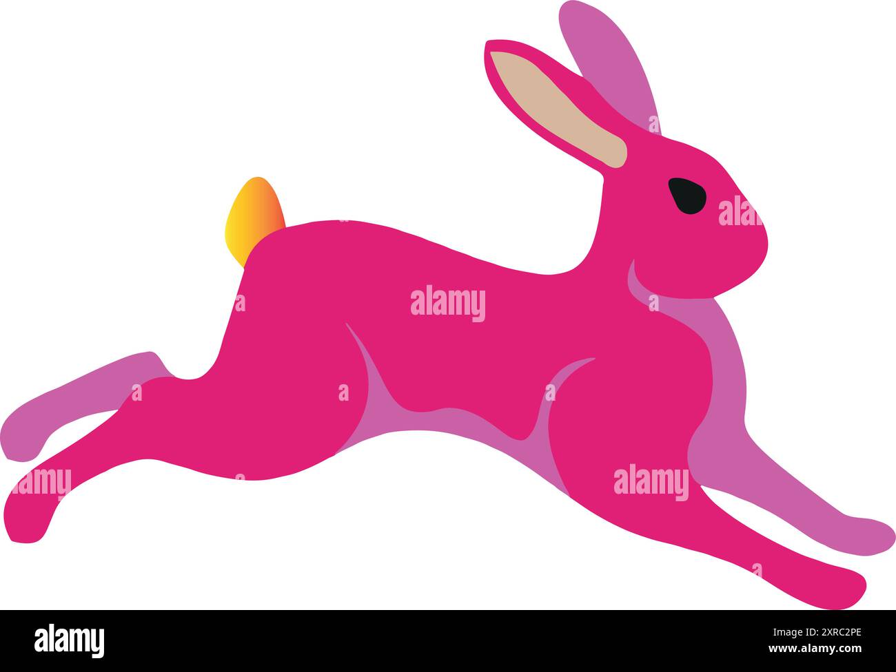Rabbit running illustration hi-res stock photography and images - Alamy