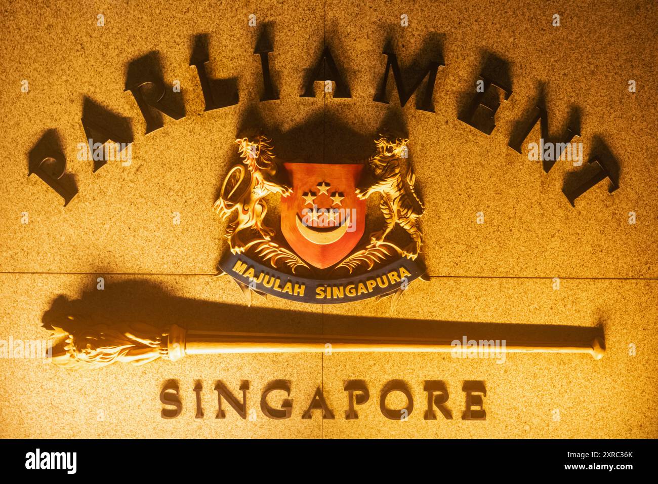 Asia, Singapore, Singapore Parliament Building Sign Stock Photo - Alamy