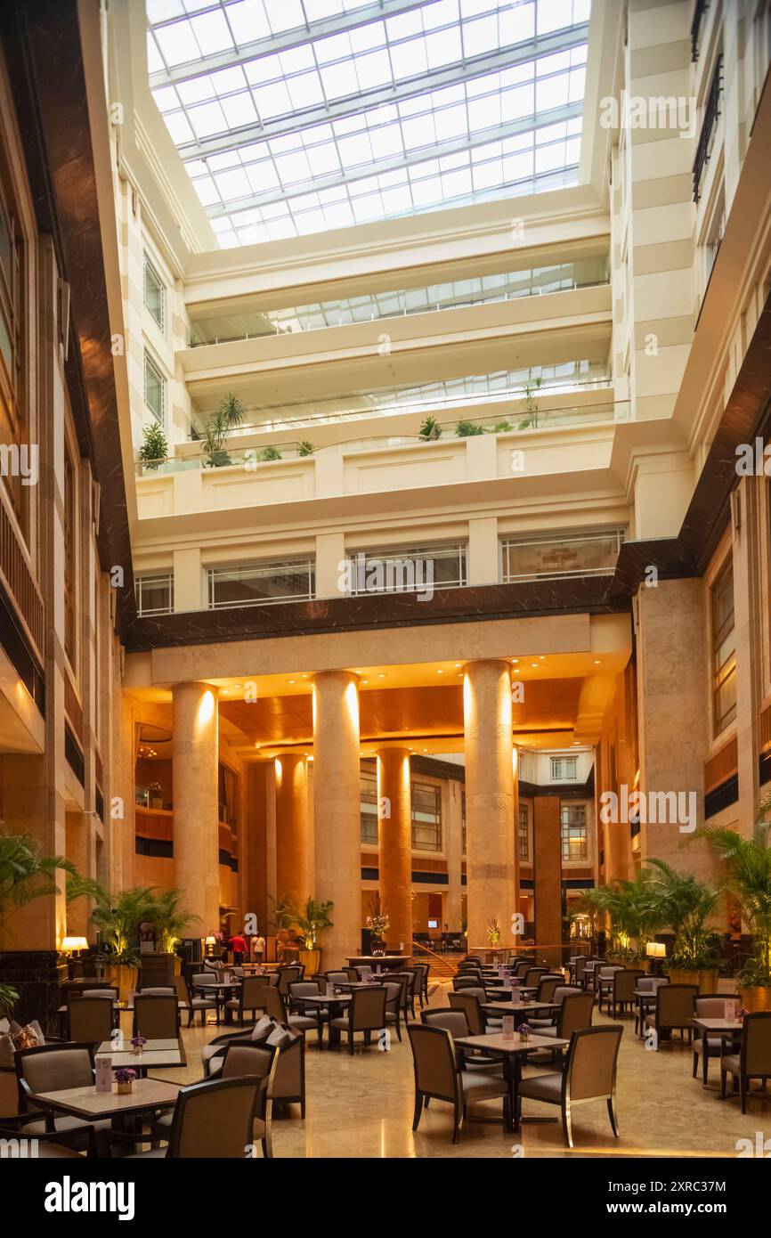 Asia, Singapore, The Fullerton Hotel, Ground Floor Lobby Area Stock Photo - Alamy