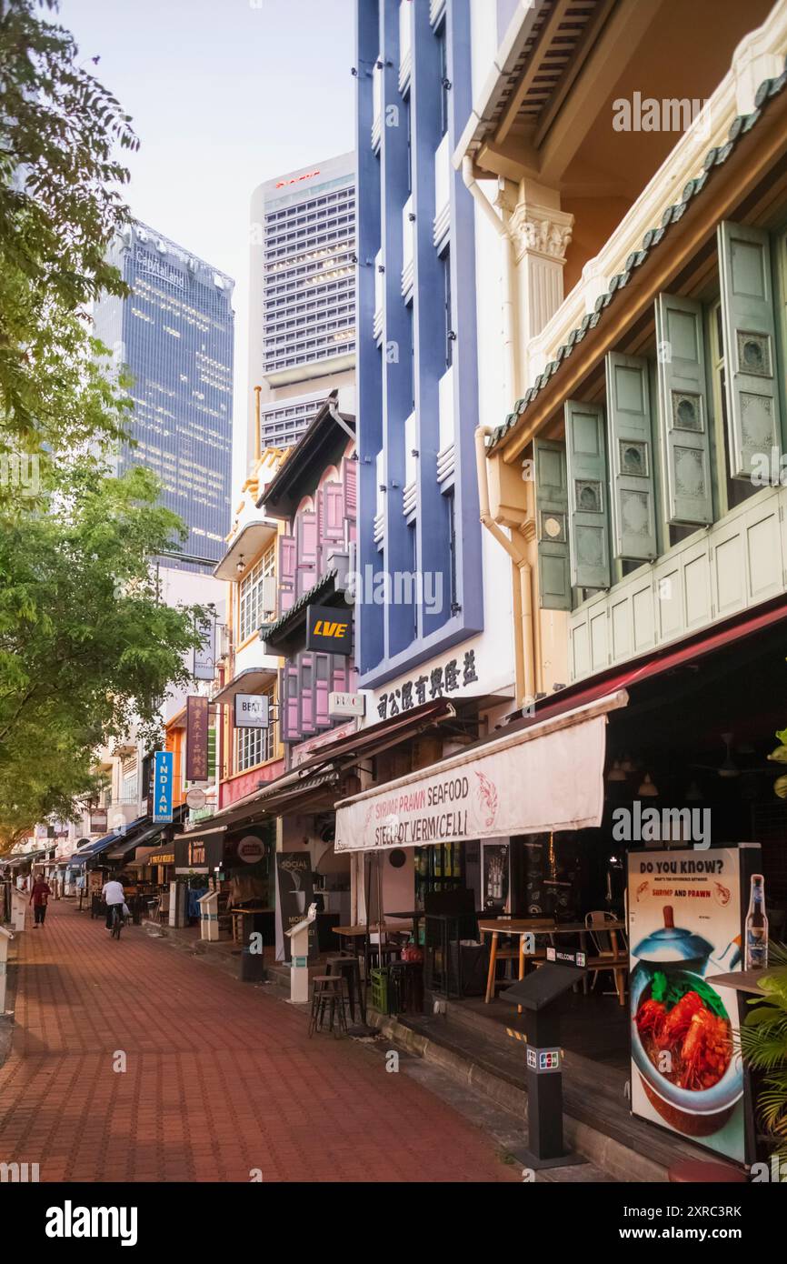 Asia, Singapore, Boat Quay, Restaurants and Bars Stock Photo - Alamy