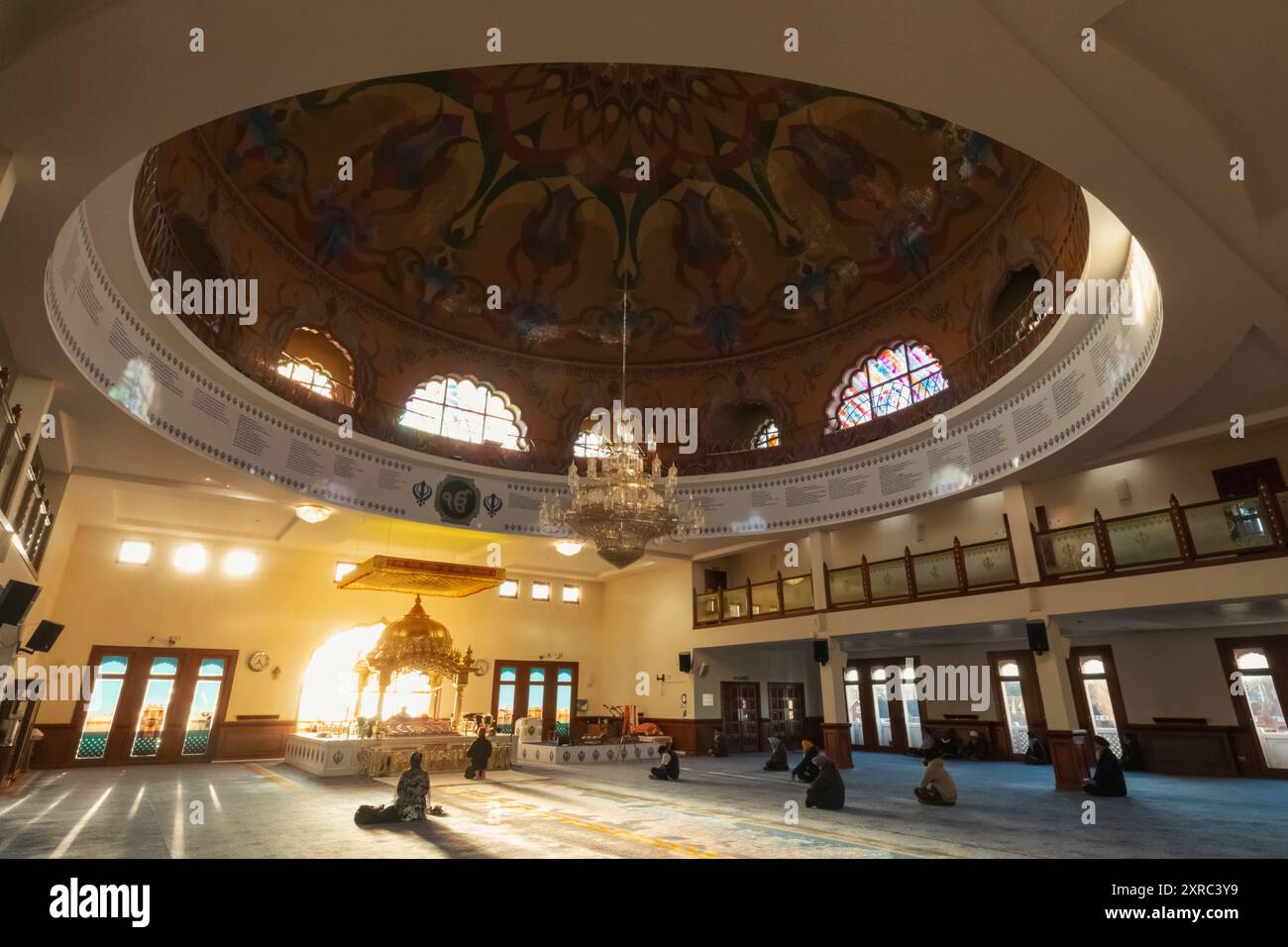 England, Kent, Gravesend, The Guru Nanak Darbar Gurdwara, Interior View ...
