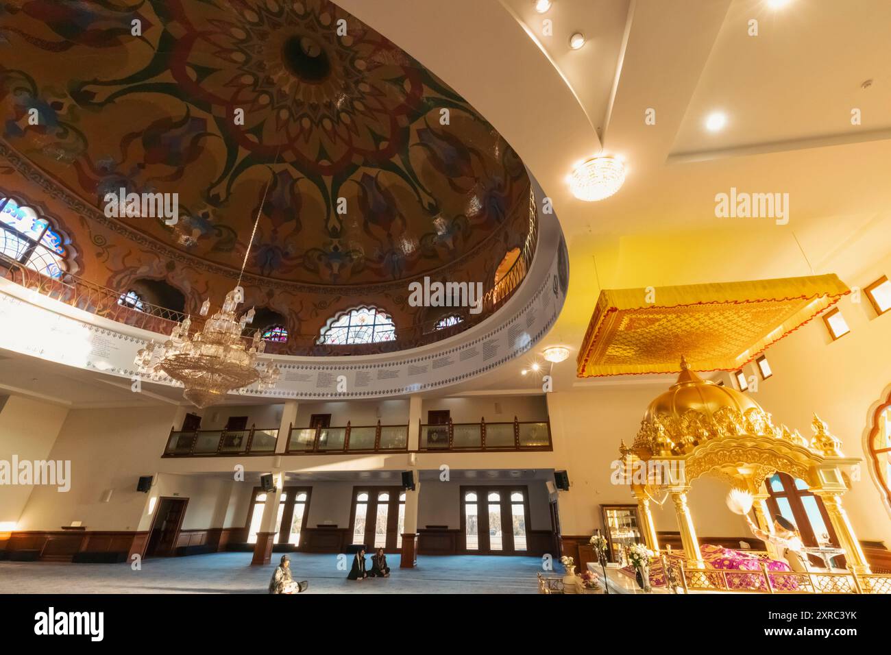 England, Kent, Gravesend, The Guru Nanak Darbar Gurdwara, Interior View ...