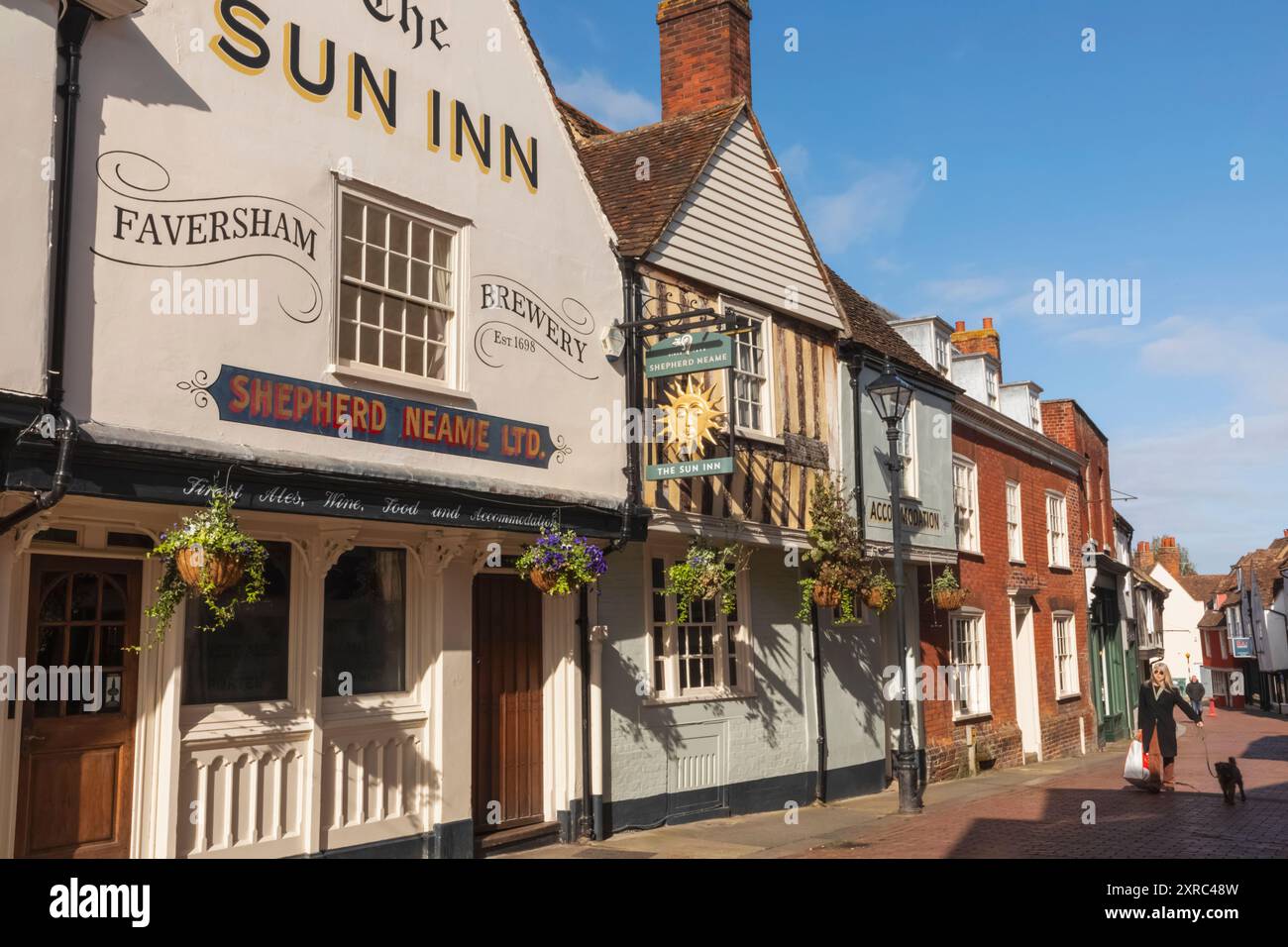 England, Kent, Faversham, West Street, The Shepherd Neame Sun Inn Pub ...
