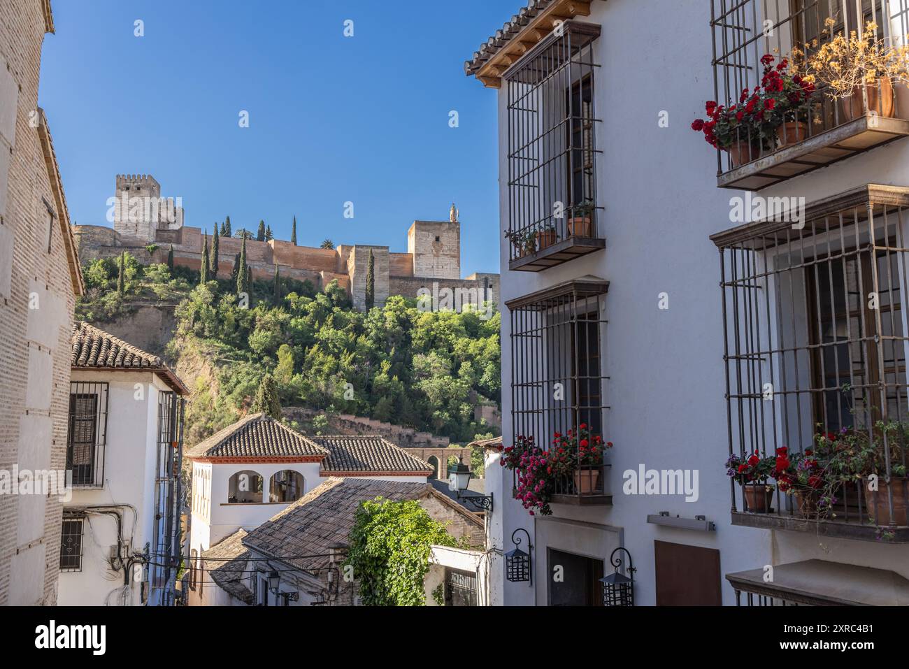 Albaicin, Granada, Province of Granada, Andalusia, Spain. The Alcazar ...