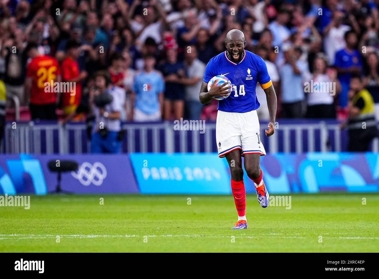 Jean-Philippe Mateta of France celebrates a goal during Men's Gold ...