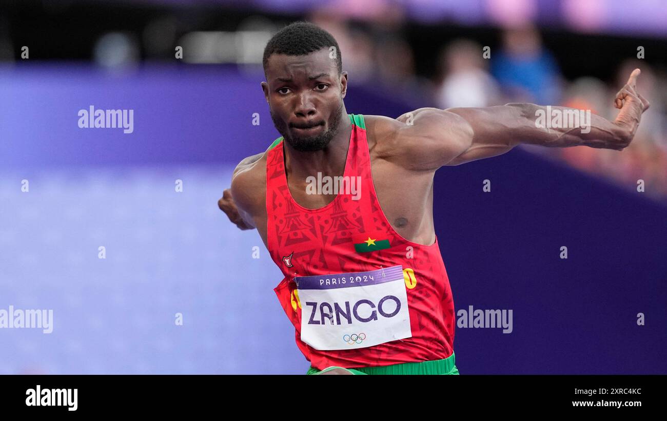 Hugues Fabrice Zango, of Burkina Faso, competes in the men's triple ...