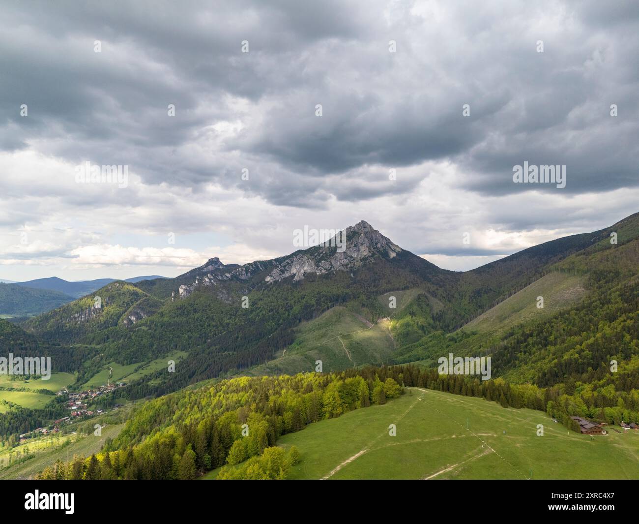 Hike in the Mala Fatra National Park in Slovakia with a view of Velky ...