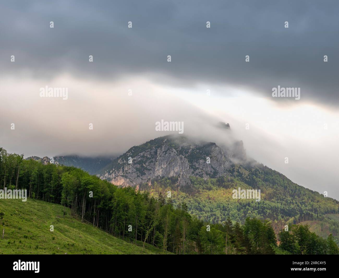 Hike in the Mala Fatra National Park in Slovakia with a view of Velky ...