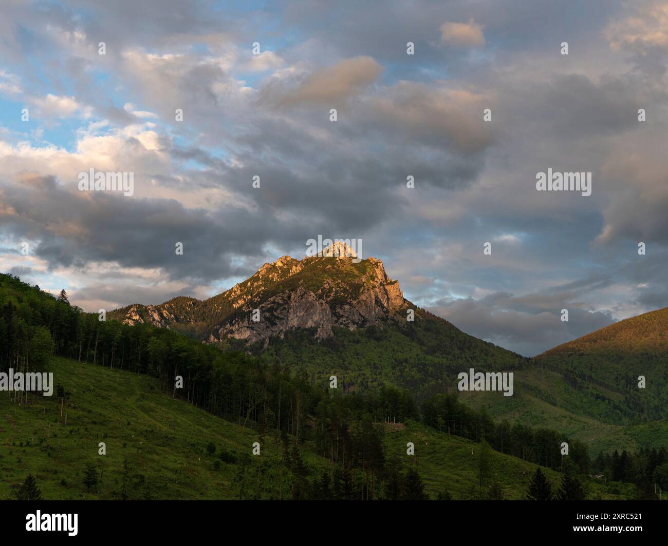 Hike in the Mala Fatra National Park in Slovakia with a view of Velky ...
