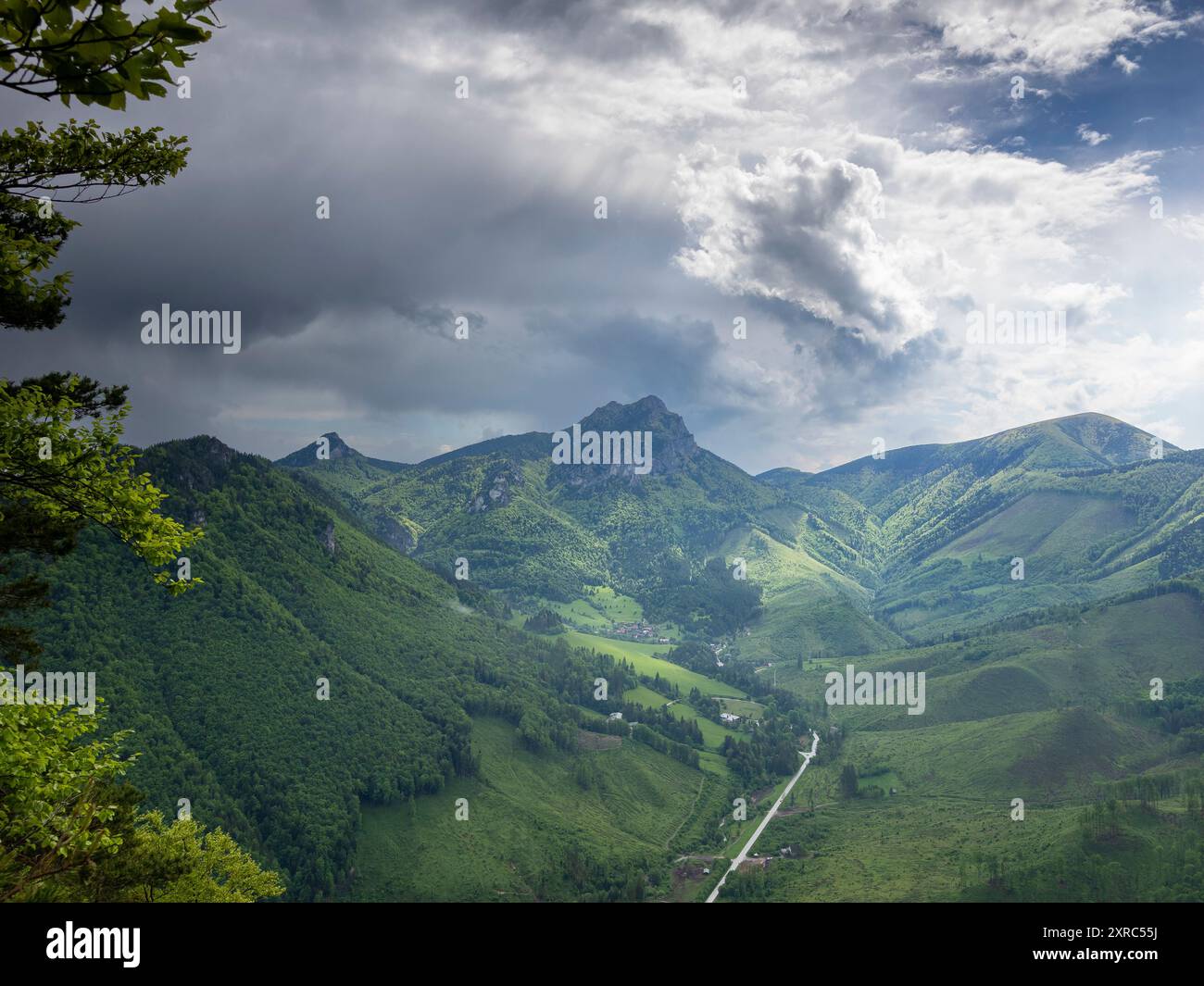 Hike in the Mala Fatra National Park in Slovakia with a view of Velky ...