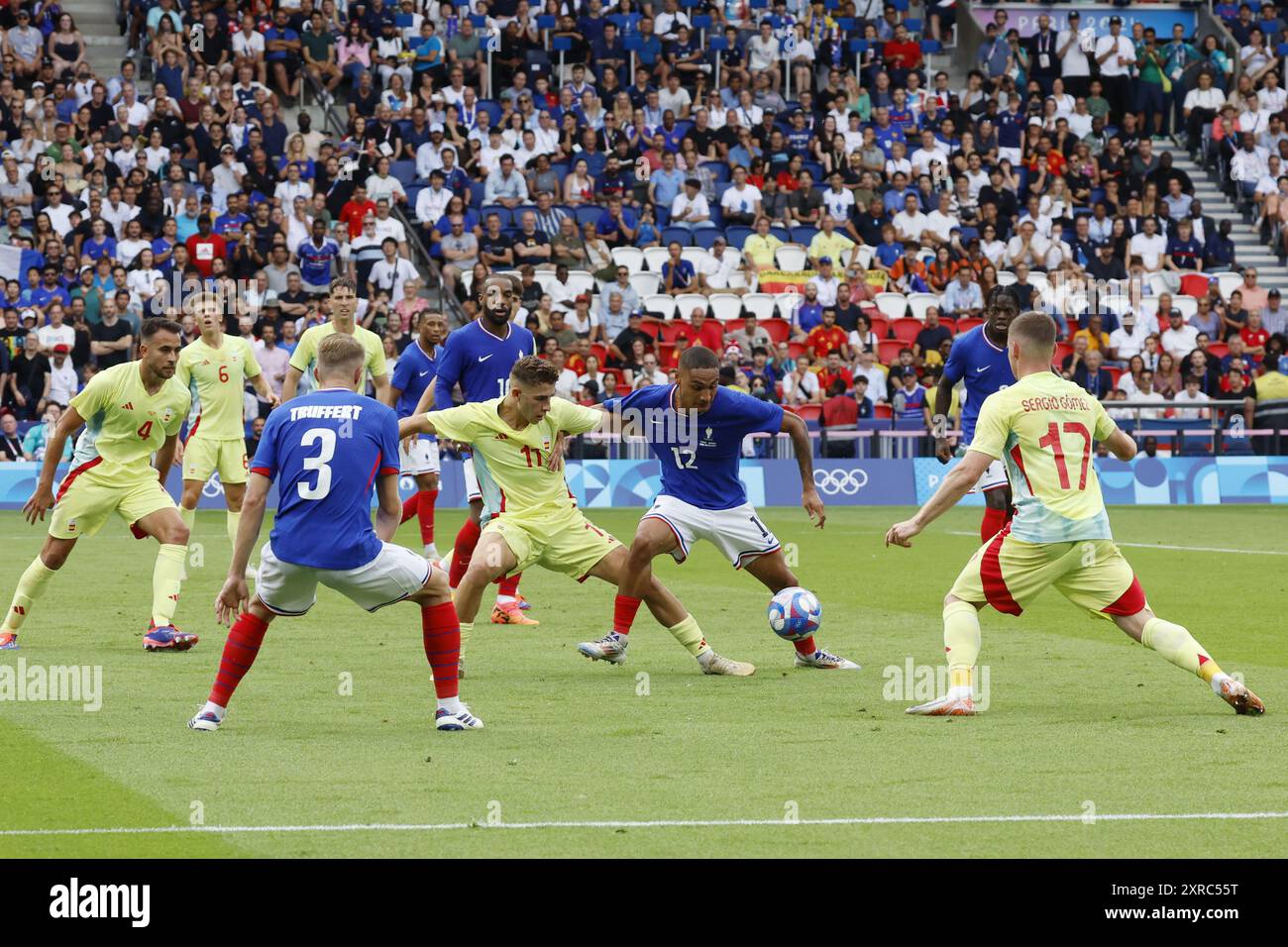 Enzo Millot of France and Fermin Lopez of Spain, Football, Men's Gold ...
