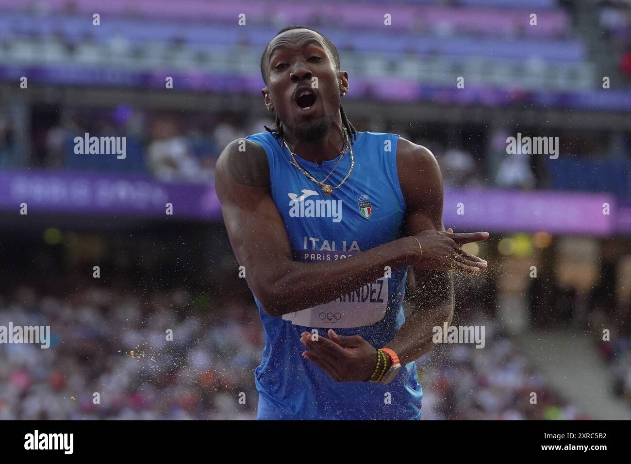 Parigi, France. 09th Aug, 2024. Andy Diaz Fernandez during Men's Triple ...