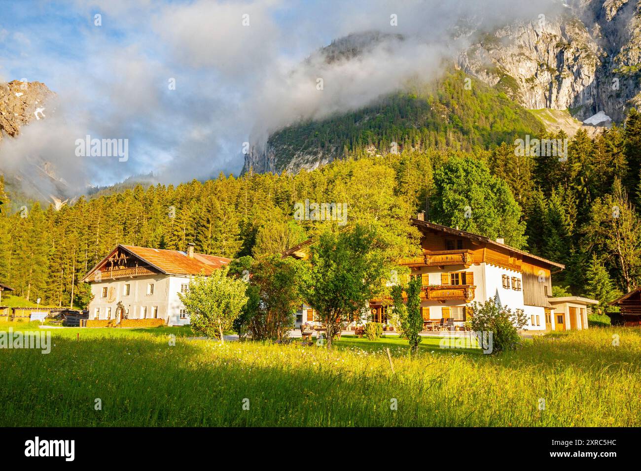 Old farmhouse in the Tyrolean Leutasch Valley Stock Photo - Alamy
