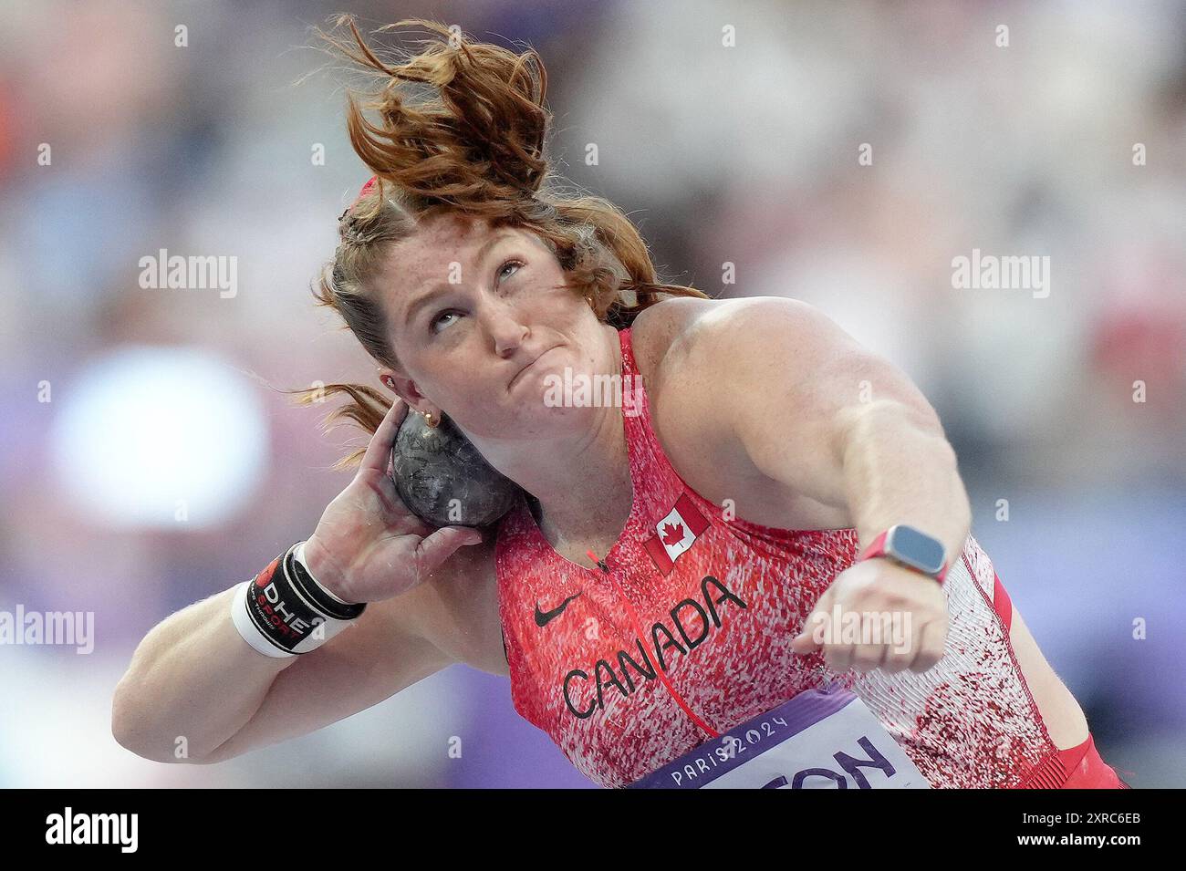 Saint Denis, France. 09th Aug, 2024. Canada's Sarah Mitton competes in ...