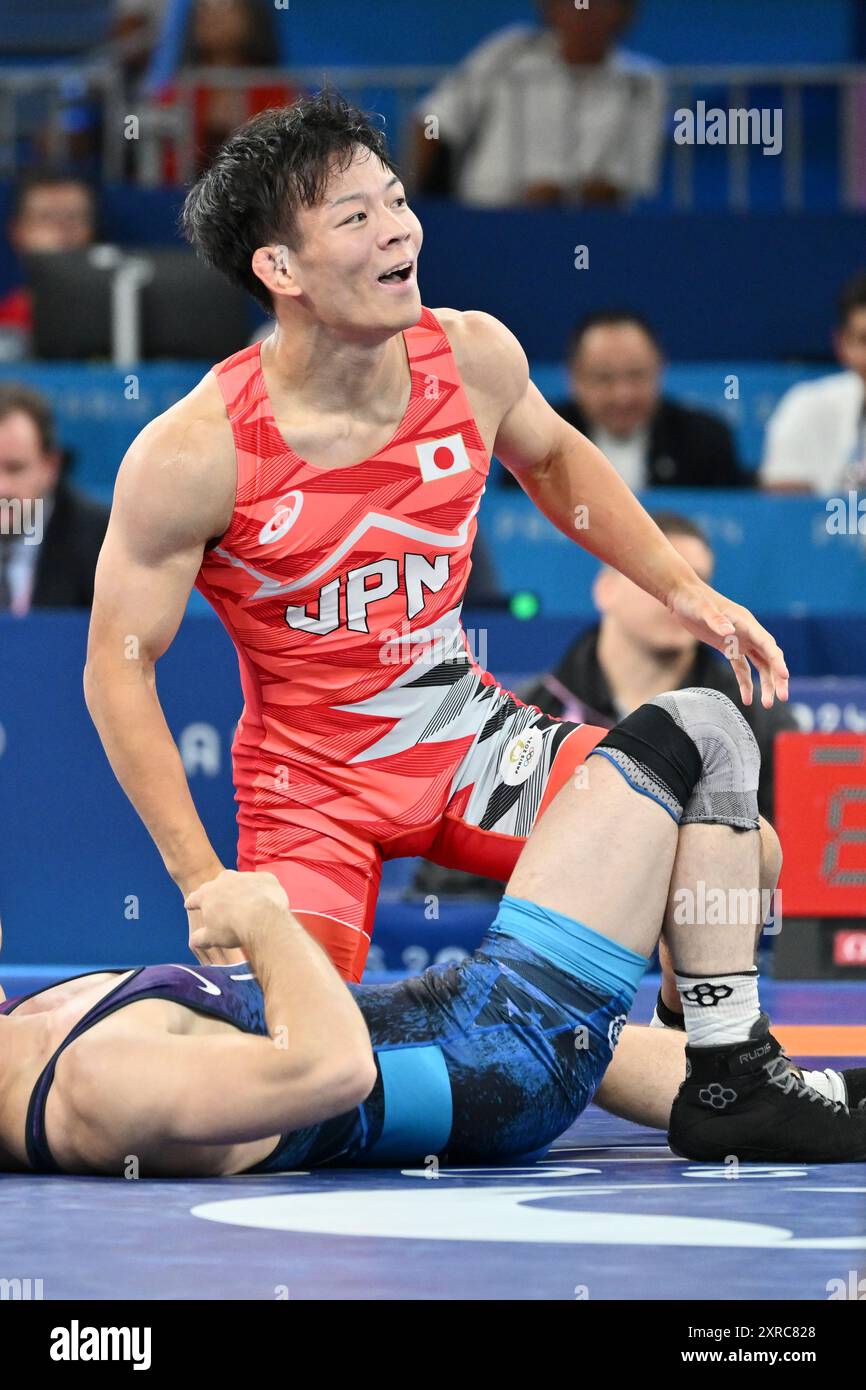 HIGUCHI Rei, Japan (JPN) vs LEE Spencer Richard (USA), Wrestling Freestyle Men's 57 kg Final at ...