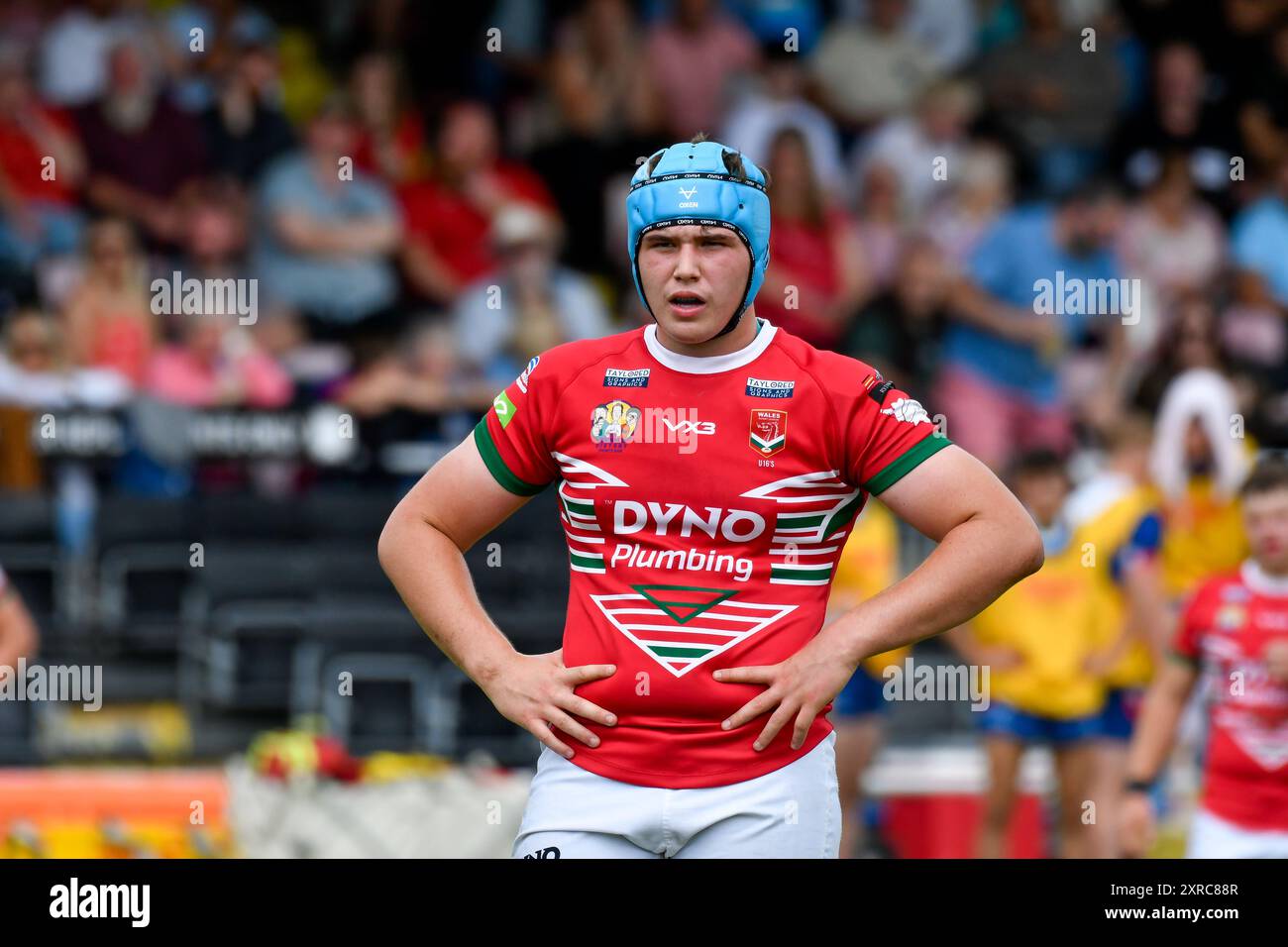 Neath, Wales. 3 August 2024. Jake Sheppard of Wales during the Under 16 ...