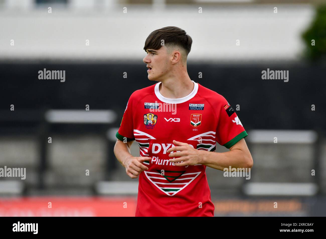 Neath, Wales. 3 August 2024. Ralf Roberts of Wales during the Under 16 ...