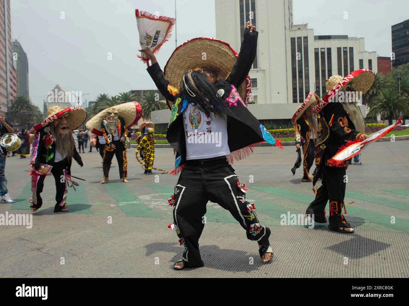 Member of the Danza de los Tecuanes from the municipality of Acatlan in ...