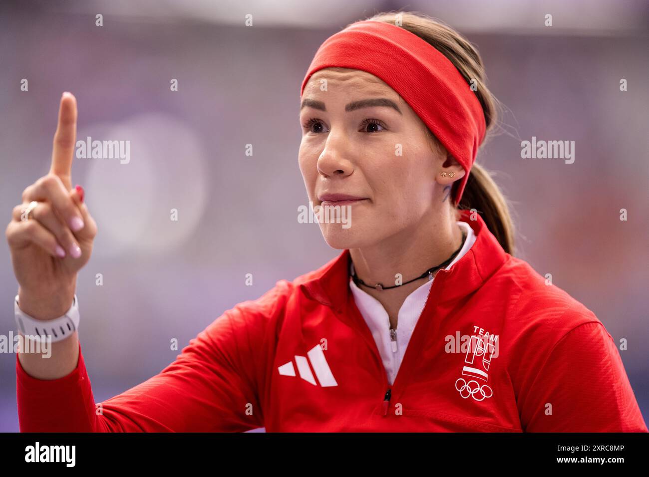 Paris, France, 8 August, 2024. Adrianna Sulek-Schubert of Poland reacts ...