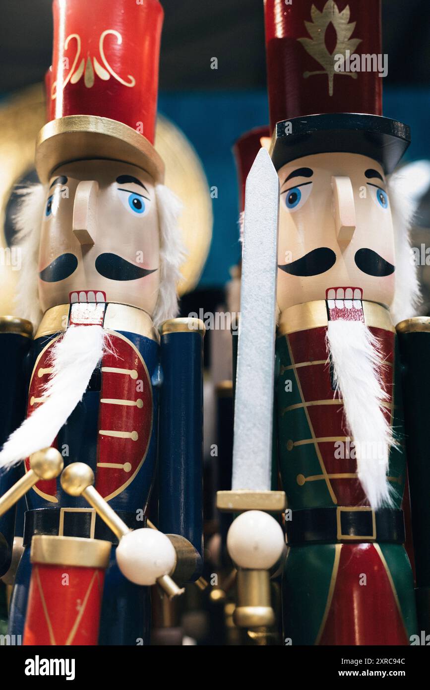 Two traditional wooden nutcrackers Stock Photo - Alamy