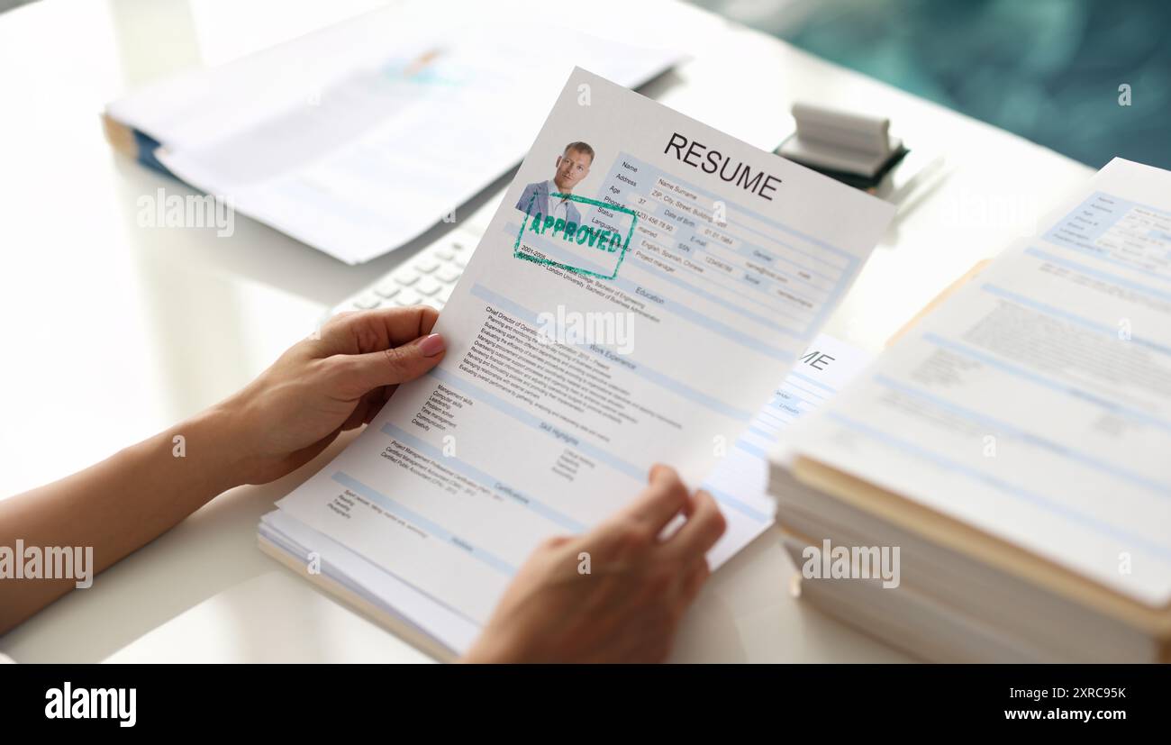 Job application approved stamp hi-res stock photography and images - Alamy