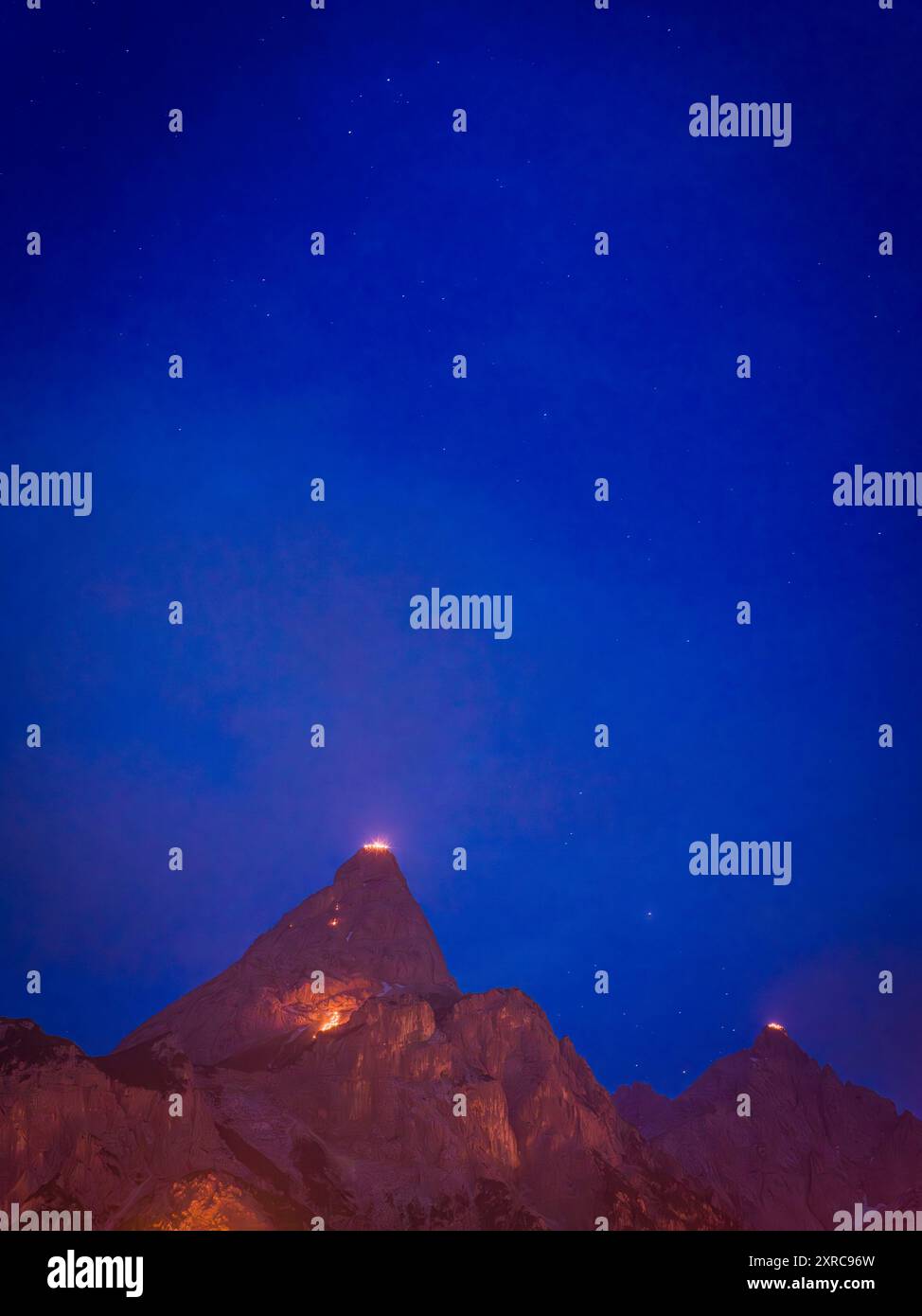 Tyrolean Zugspitz Arena, midsummer bonfire, Tyrol, Austria Stock Photo ...