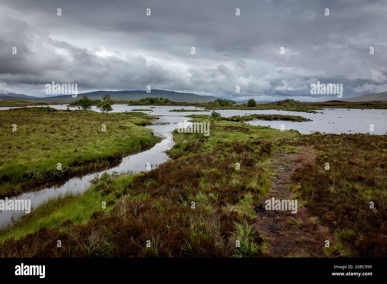 The beautiful Scottish landscape with hills, mountains, water, lakes ...