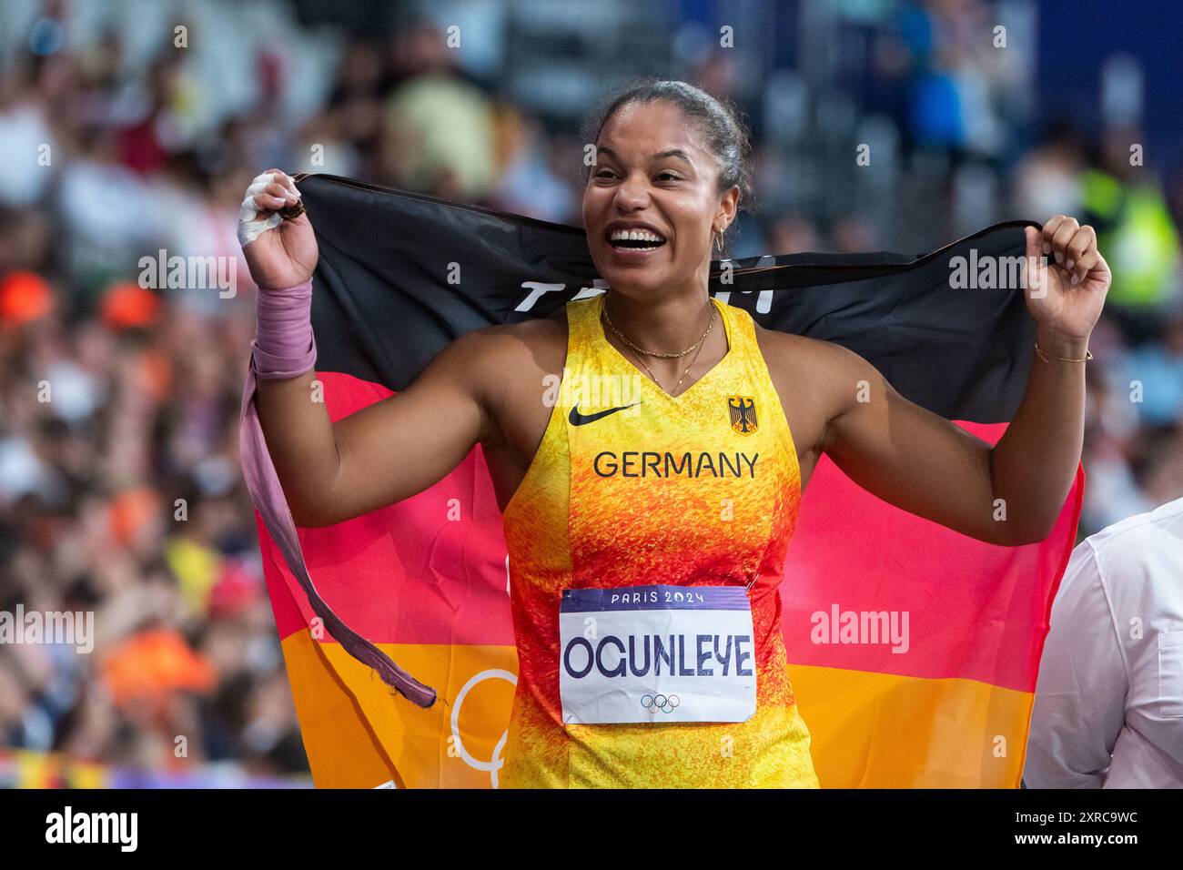 OGUNLEYE Yemisi (Deutschland) jubelt ueber den Sieg und die Gold ...