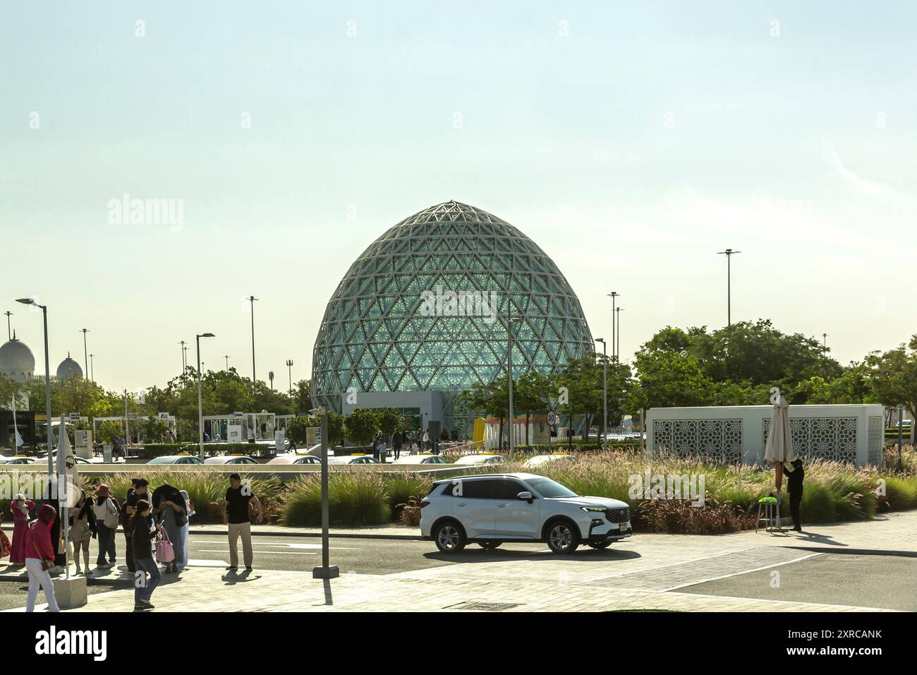 Glass dome, entrance building, Sheikh Zayed Mosque, Abu Dhabi, United ...