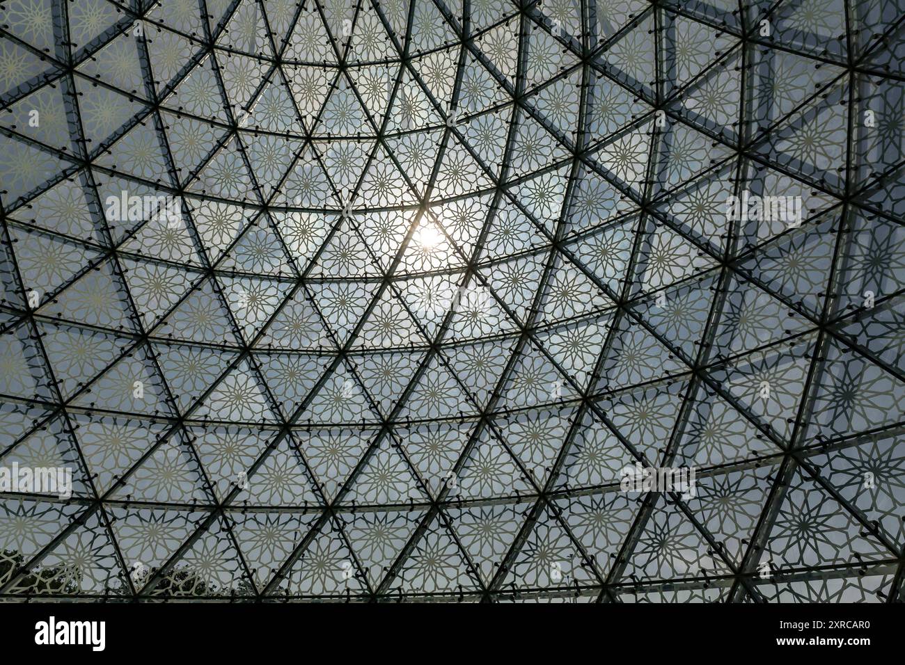 Glass dome, detail, entrance building, Sheikh Zayed Mosque, Abu Dhabi ...